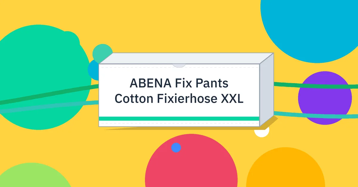Symbolbild: Packung mit der Aufschrift ABENA Fix Pants Cotton Fixierhose XXL (PZN 18160891) – Verfügbarkeit und Bezug in Apotheken in Frankfurt am Main