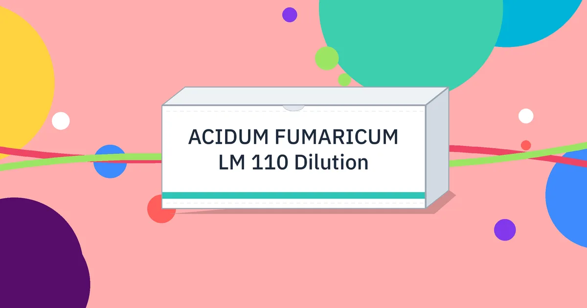 Symbolbild: Packung mit der Aufschrift ACIDUM FUMARICUM LM 110 Dilution (PZN 13275081) – Verfügbarkeit und Bezug in Apotheken in Frankfurt am Main