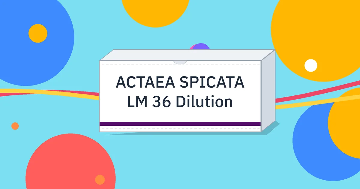 Symbolbild: Packung mit der Aufschrift ACTAEA SPICATA LM 36 Dilution (PZN 13293972) – Verfügbarkeit und Bezug in Apotheken in Frankfurt am Main