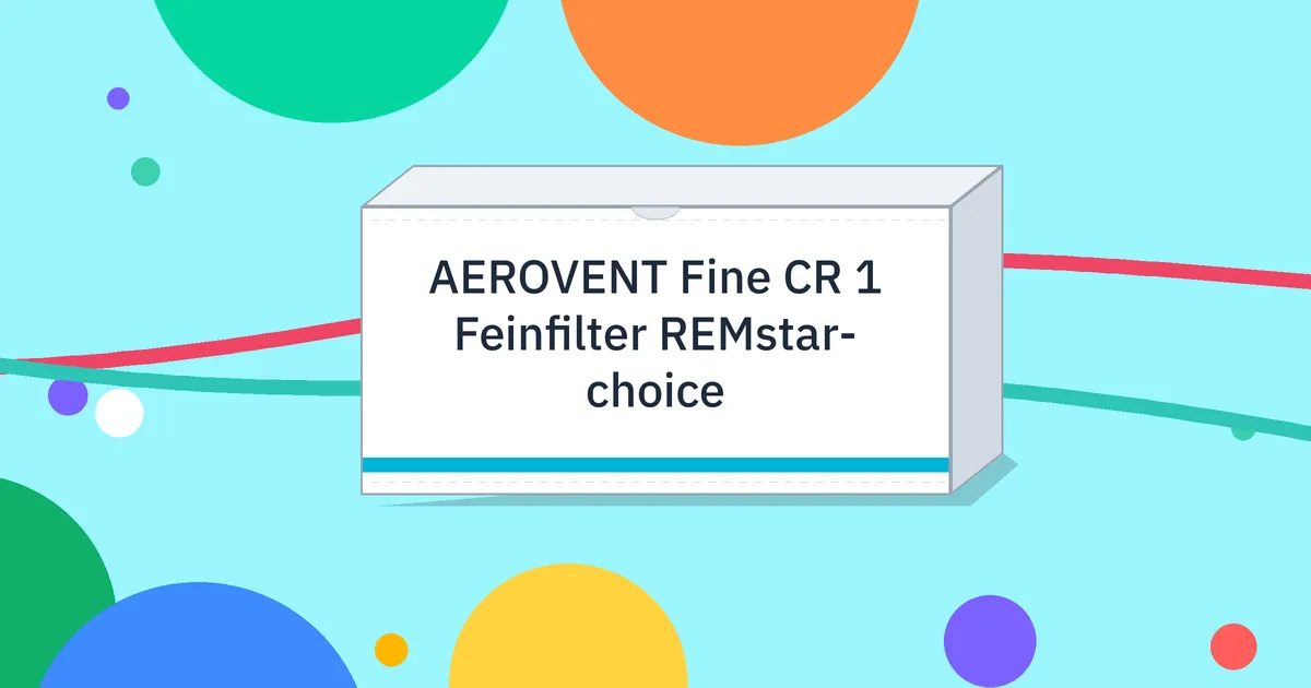 Symbolbild: Packung mit der Aufschrift AEROVENT Fine CR 1 Feinfilter REMstar-choice (PZN 01076732) – Verfügbarkeit und Bezug in Apotheken in Frankfurt am Main