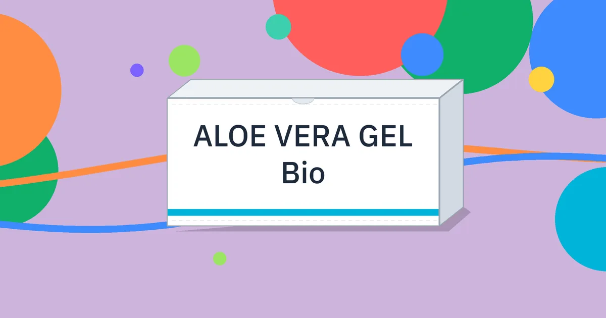 Symbolbild: Packung mit der Aufschrift ALOE VERA GEL Bio (PZN 18191986) – Verfügbarkeit und Bezug in Apotheken in Frankfurt am Main