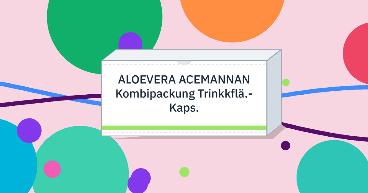 Symbolbild: Packung mit der Aufschrift ALOEVERA ACEMANNAN Kombipackung Trinkkflä.-Kaps. (PZN 18276174) – Verfügbarkeit und Bezug in Apotheken in Frankfurt am Main