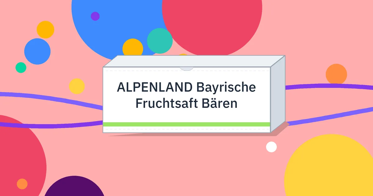 Symbolbild: Packung mit der Aufschrift ALPENLAND Bayrische Fruchtsaft Bären (PZN 11592966) – Verfügbarkeit und Bezug in Apotheken in Frankfurt am Main