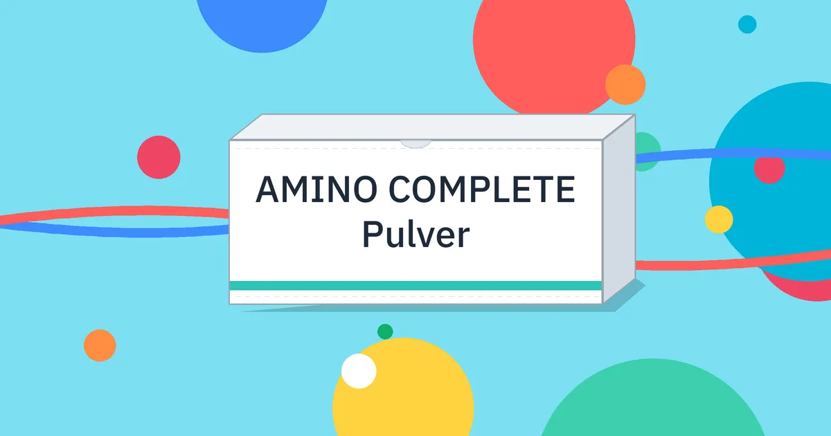 Symbolbild: Packung mit der Aufschrift AMINO COMPLETE Pulver (PZN 19507032) – Verfügbarkeit und Bezug in Apotheken in Frankfurt am Main