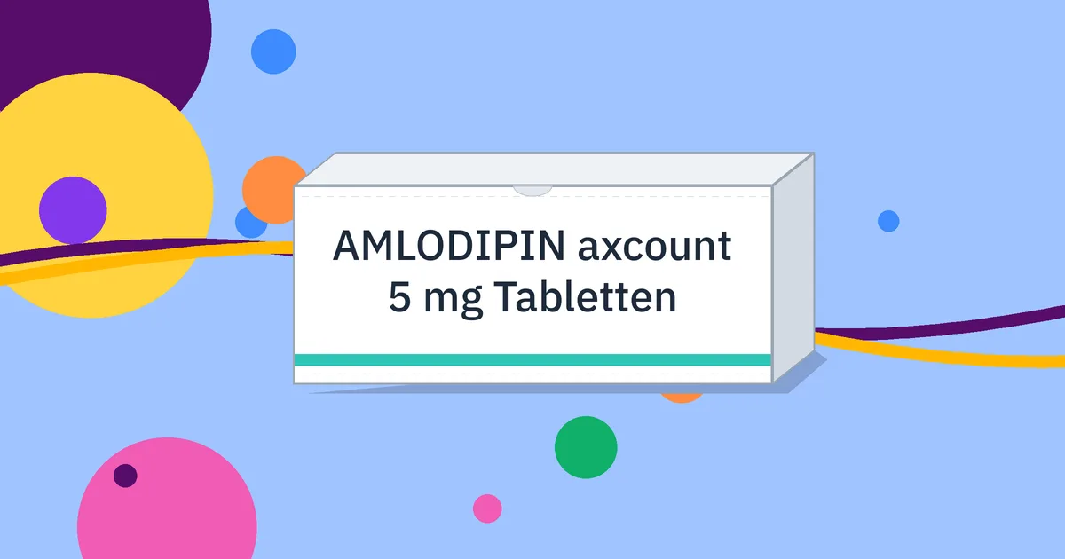 Symbolbild: Packung mit der Aufschrift AMLODIPIN axcount 5 mg Tabletten (PZN 12485764) – Verfügbarkeit und Bezug in Apotheken in Frankfurt am Main