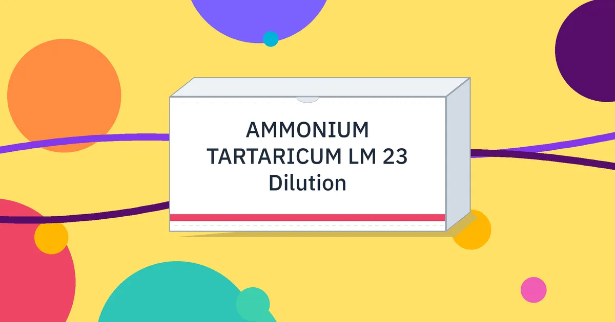 Symbolbild: Packung mit der Aufschrift AMMONIUM TARTARICUM LM 23 Dilution (PZN 12761649) – Verfügbarkeit und Bezug in Apotheken in Frankfurt am Main