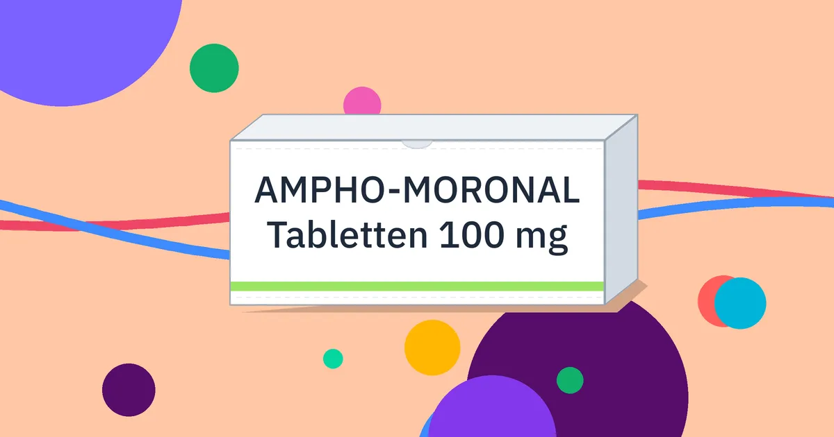 Symbolbild: Packung mit der Aufschrift AMPHO-MORONAL Tabletten 100 mg (PZN 07751784) – Verfügbarkeit und Bezug in Apotheken in Frankfurt am Main