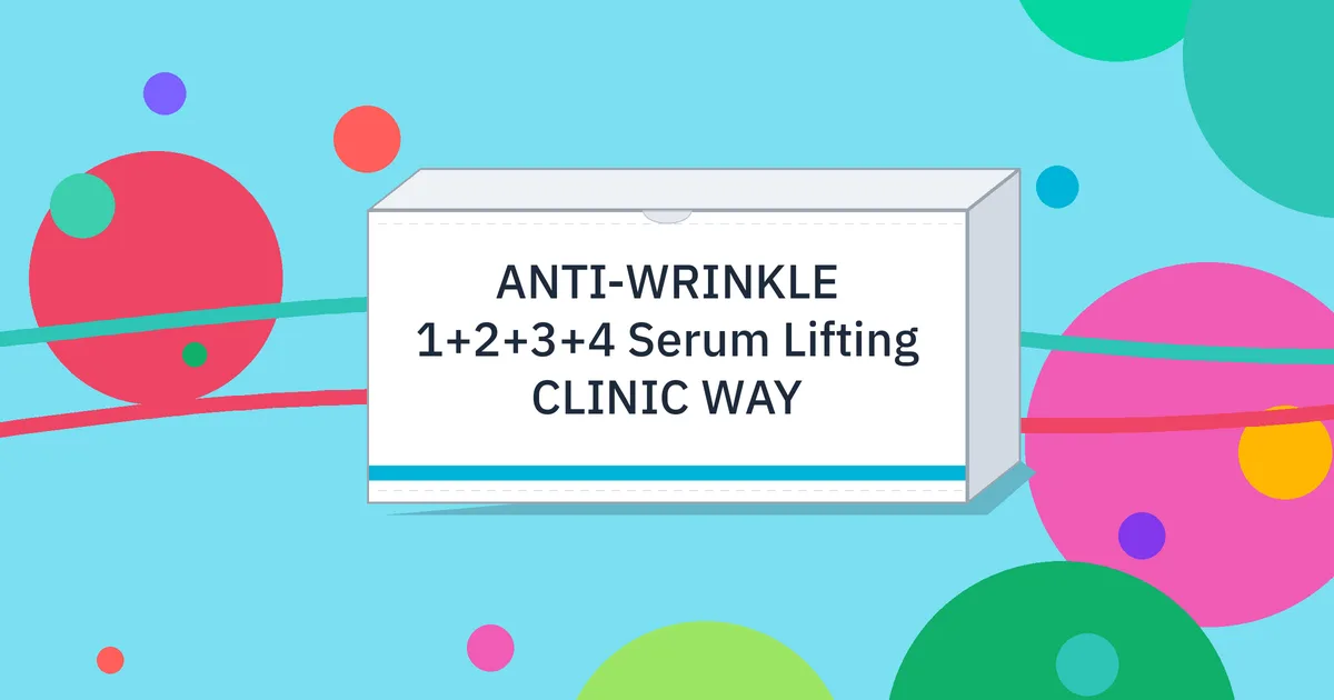 Symbolbild: Packung mit der Aufschrift ANTI-WRINKLE 1+2+3+4 Serum Lifting CLINIC WAY (PZN 16510789) – Verfügbarkeit und Bezug in Apotheken in Frankfurt am Main