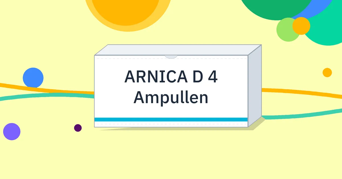 Symbolbild: Packung mit der Aufschrift ARNICA D 4 Ampullen (PZN 11704170) – Verfügbarkeit und Bezug in Apotheken in Frankfurt am Main