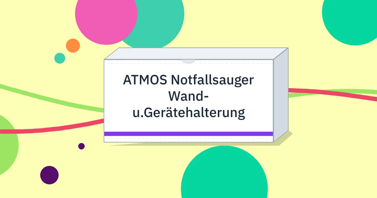 Symbolbild: Packung mit der Aufschrift ATMOS Notfallsauger Wand- u.Gerätehalterung (PZN 11549427) – Verfügbarkeit und Bezug in Apotheken in Frankfurt am Main