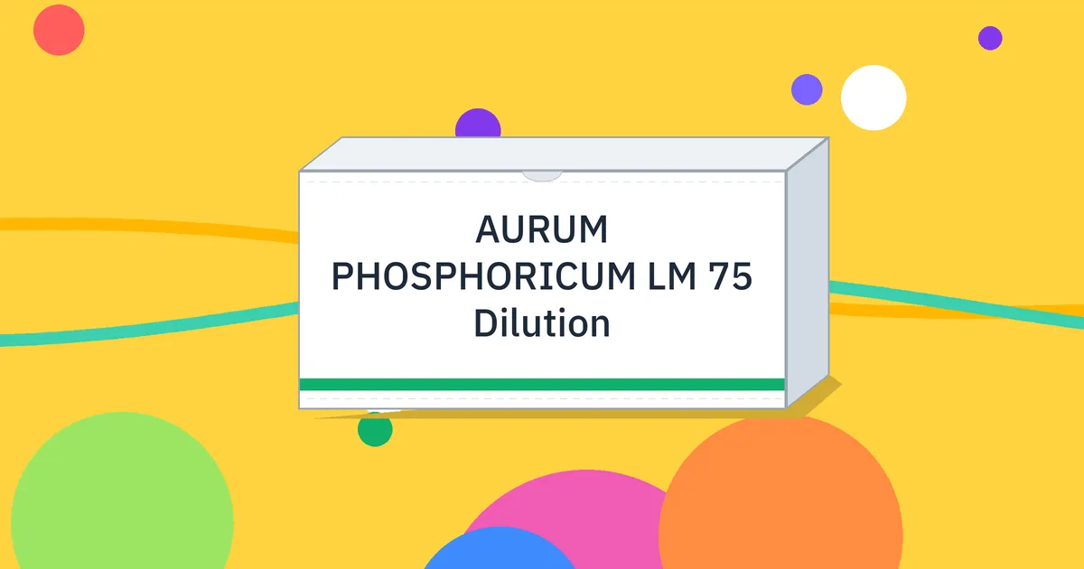 Symbolbild: Packung mit der Aufschrift AURUM PHOSPHORICUM LM 75 Dilution (PZN 13755160) – Verfügbarkeit und Bezug in Apotheken in Frankfurt am Main