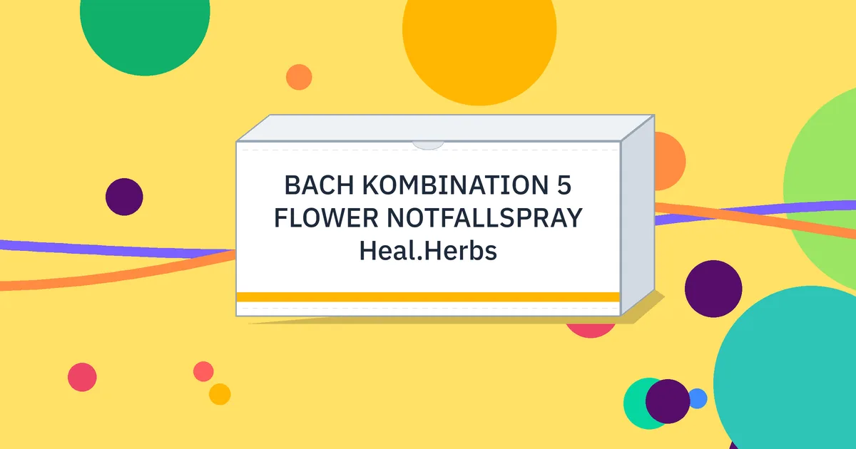 Symbolbild: Packung mit der Aufschrift BACH KOMBINATION 5 FLOWER NOTFALLSPRAY Heal.Herbs (PZN 05118982) – Verfügbarkeit und Bezug in Apotheken in Frankfurt am Main