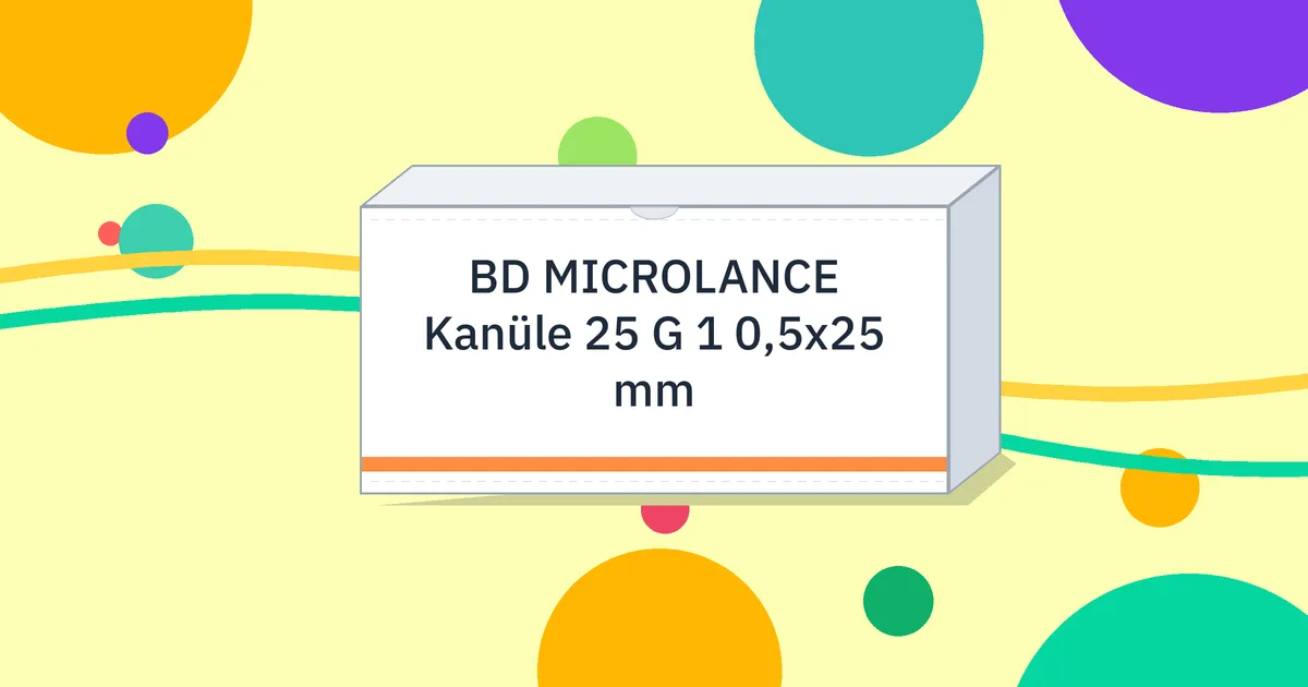 Symbolbild: Packung mit der Aufschrift BD MICROLANCE Kanüle 25 G 1 0,5x25 mm (PZN 03021362) – Verfügbarkeit und Bezug in Apotheken in Frankfurt am Main