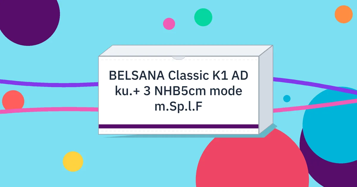 Symbolbild: Packung mit der Aufschrift BELSANA Classic K1 AD ku.+ 3 NHB5cm mode m.Sp.l.F (PZN 19255671) – Verfügbarkeit und Bezug in Apotheken in Frankfurt am Main