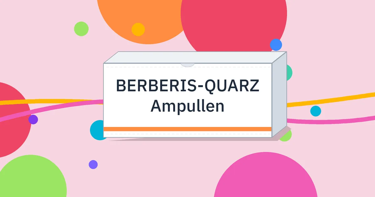 Symbolbild: Packung mit der Aufschrift BERBERIS-QUARZ Ampullen (PZN 01750921) – Verfügbarkeit und Bezug in Apotheken in Frankfurt am Main