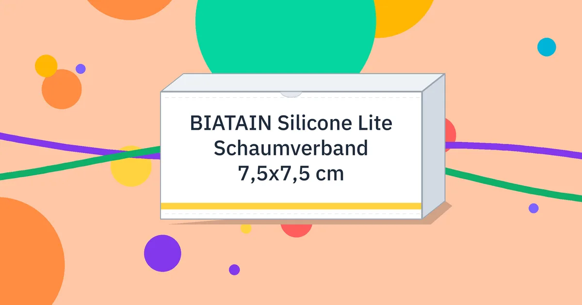 Symbolbild: Packung mit der Aufschrift BIATAIN Silicone Lite Schaumverband 7,5x7,5 cm (PZN 13707882) – Verfügbarkeit und Bezug in Apotheken in Frankfurt am Main