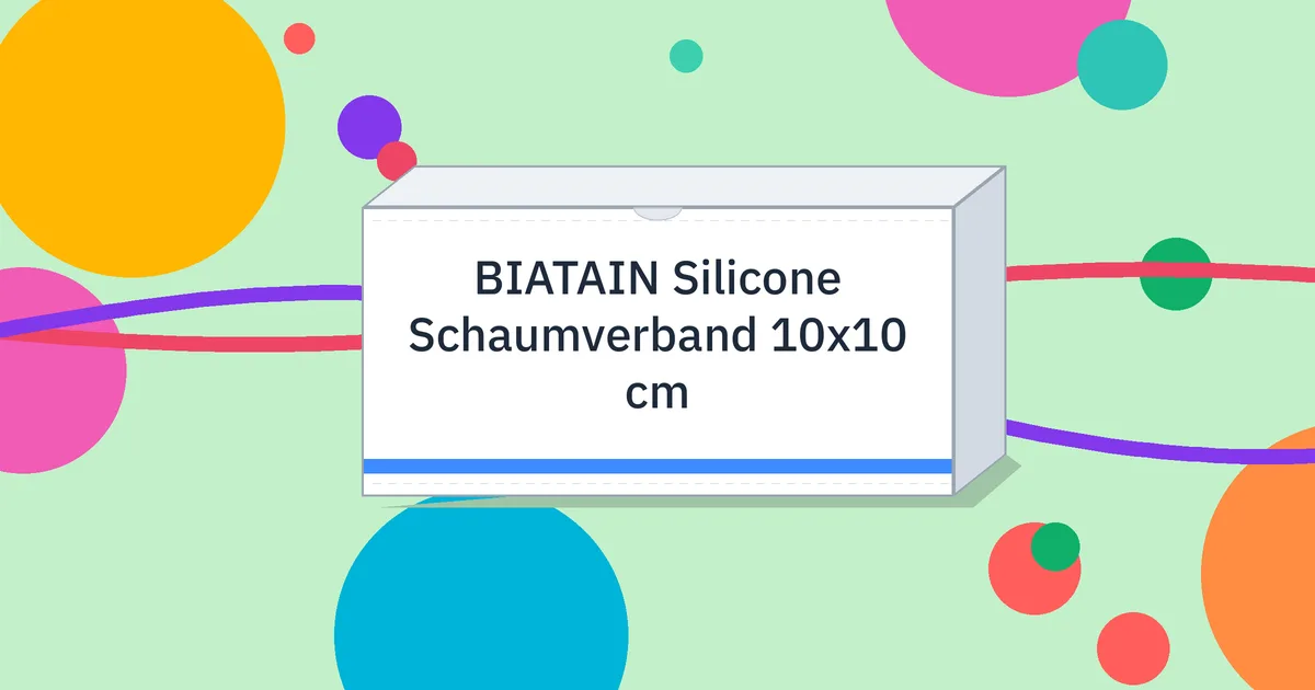 Symbolbild: Packung mit der Aufschrift BIATAIN Silicone Schaumverband 10x10 cm (PZN 11381548) – Verfügbarkeit und Bezug in Apotheken in Frankfurt am Main