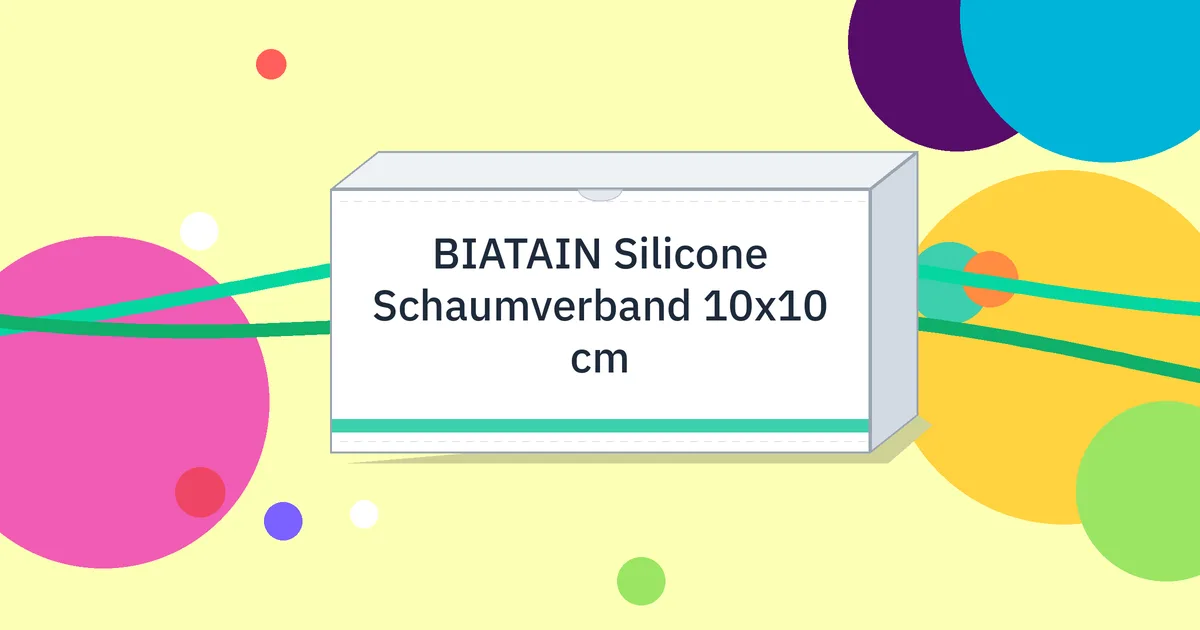 Symbolbild: Packung mit der Aufschrift BIATAIN Silicone Schaumverband 10x10 cm (PZN 20371945) – Verfügbarkeit und Bezug in Apotheken in Frankfurt am Main