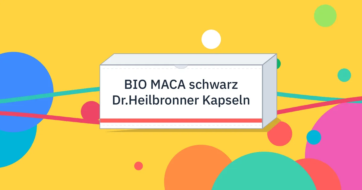 Symbolbild: Packung mit der Aufschrift BIO MACA schwarz Dr.Heilbronner Kapseln (PZN 19156259) – Verfügbarkeit und Bezug in Apotheken in Frankfurt am Main