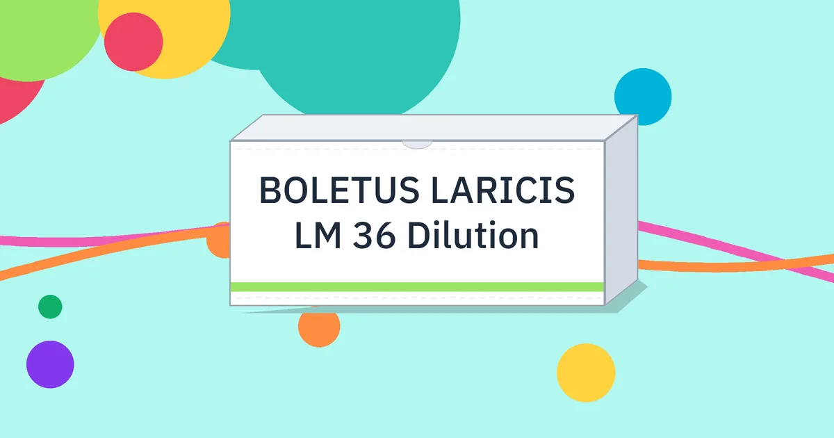 Symbolbild: Packung mit der Aufschrift BOLETUS LARICIS LM 36 Dilution (PZN 13391692) – Verfügbarkeit und Bezug in Apotheken in Frankfurt am Main