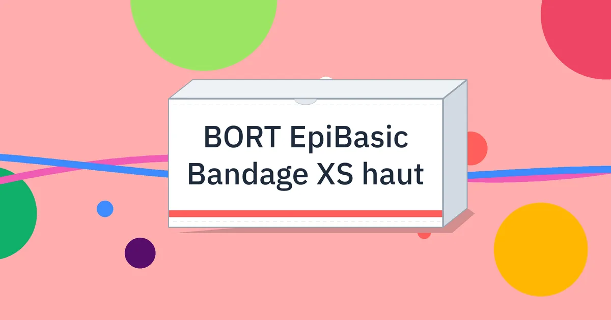 Symbolbild: Packung mit der Aufschrift BORT EpiBasic Bandage XS haut (PZN 07673297) – Verfügbarkeit und Bezug in Apotheken in Frankfurt am Main