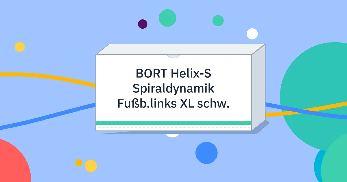 Symbolbild: Packung mit der Aufschrift BORT Helix-S Spiraldynamik Fußb.links XL schw. (PZN 10207274) – Verfügbarkeit und Bezug in Apotheken in Frankfurt am Main