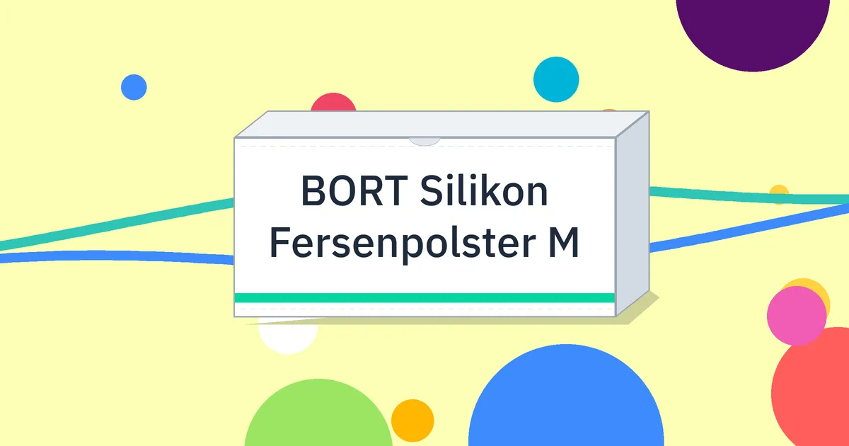 Symbolbild: Packung mit der Aufschrift BORT Silikon Fersenpolster M (PZN 05564084) – Verfügbarkeit und Bezug in Apotheken in Frankfurt am Main