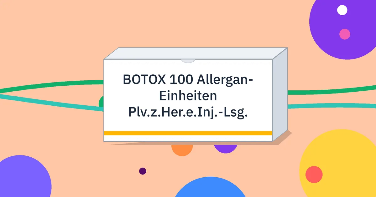 Symbolbild: Packung mit der Aufschrift BOTOX 100 Allergan-Einheiten Plv.z.Her.e.Inj.-Lsg. (PZN 15579193) – Verfügbarkeit und Bezug in Apotheken in Frankfurt am Main