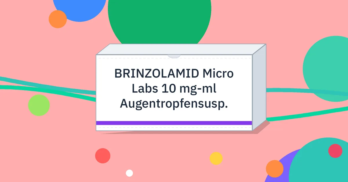Symbolbild: Packung mit der Aufschrift BRINZOLAMID Micro Labs 10 mg-ml Augentropfensusp. (PZN 17982929) – Verfügbarkeit und Bezug in Apotheken in Frankfurt am Main