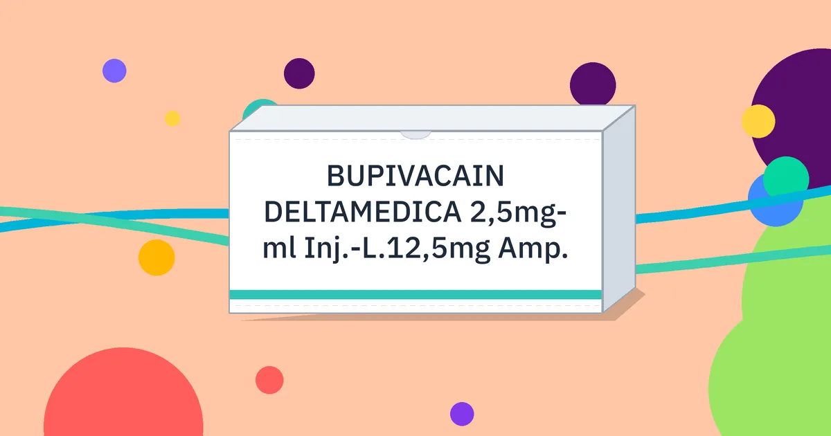 Symbolbild: Packung mit der Aufschrift BUPIVACAIN DELTAMEDICA 2,5mg-ml Inj.-L.12,5mg Amp. (PZN 09219800) – Verfügbarkeit und Bezug in Apotheken in Frankfurt am Main