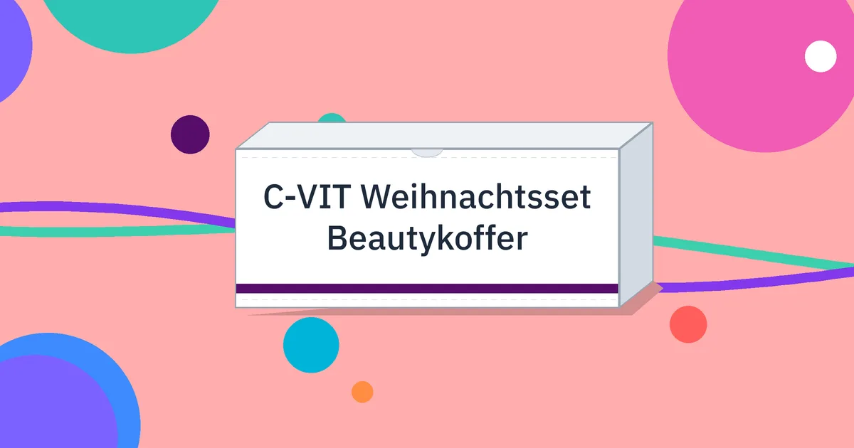 Symbolbild: Packung mit der Aufschrift C-VIT Weihnachtsset Beautykoffer (PZN 19556237) – Verfügbarkeit und Bezug in Apotheken in Frankfurt am Main
