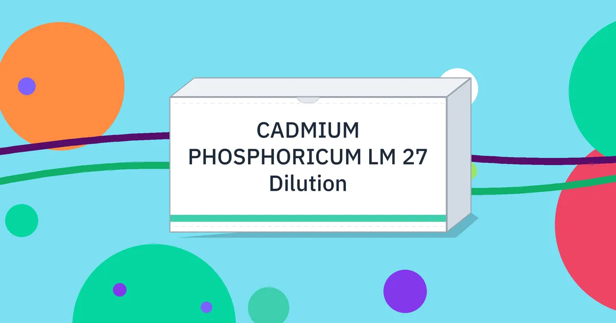Symbolbild: Packung mit der Aufschrift CADMIUM PHOSPHORICUM LM 27 Dilution (PZN 13402409) – Verfügbarkeit und Bezug in Apotheken in Frankfurt am Main