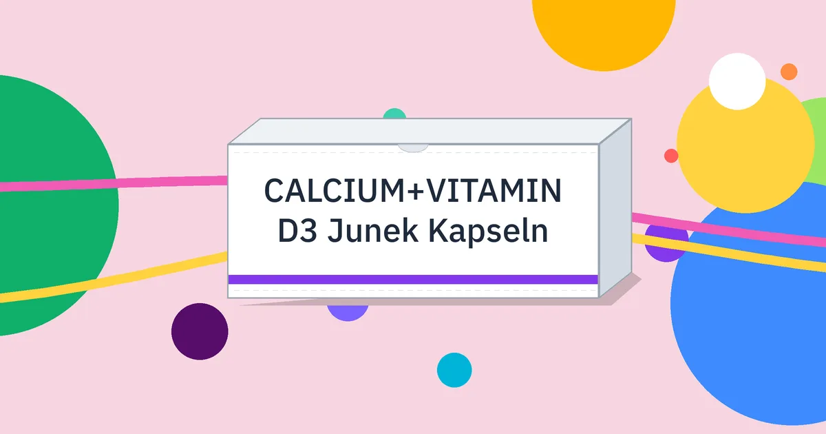 Symbolbild: Packung mit der Aufschrift CALCIUM+VITAMIN D3 Junek Kapseln (PZN 01643527) – Verfügbarkeit und Bezug in Apotheken in Frankfurt am Main