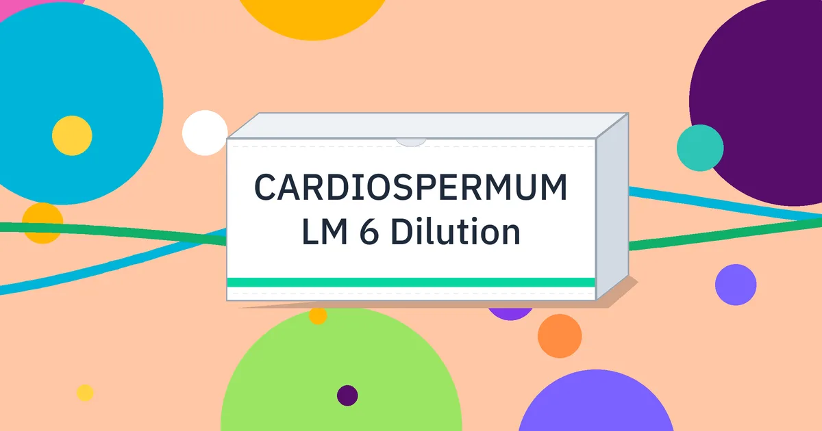 Symbolbild: Packung mit der Aufschrift CARDIOSPERMUM LM 6 Dilution (PZN 12810230) – Verfügbarkeit und Bezug in Apotheken in Frankfurt am Main
