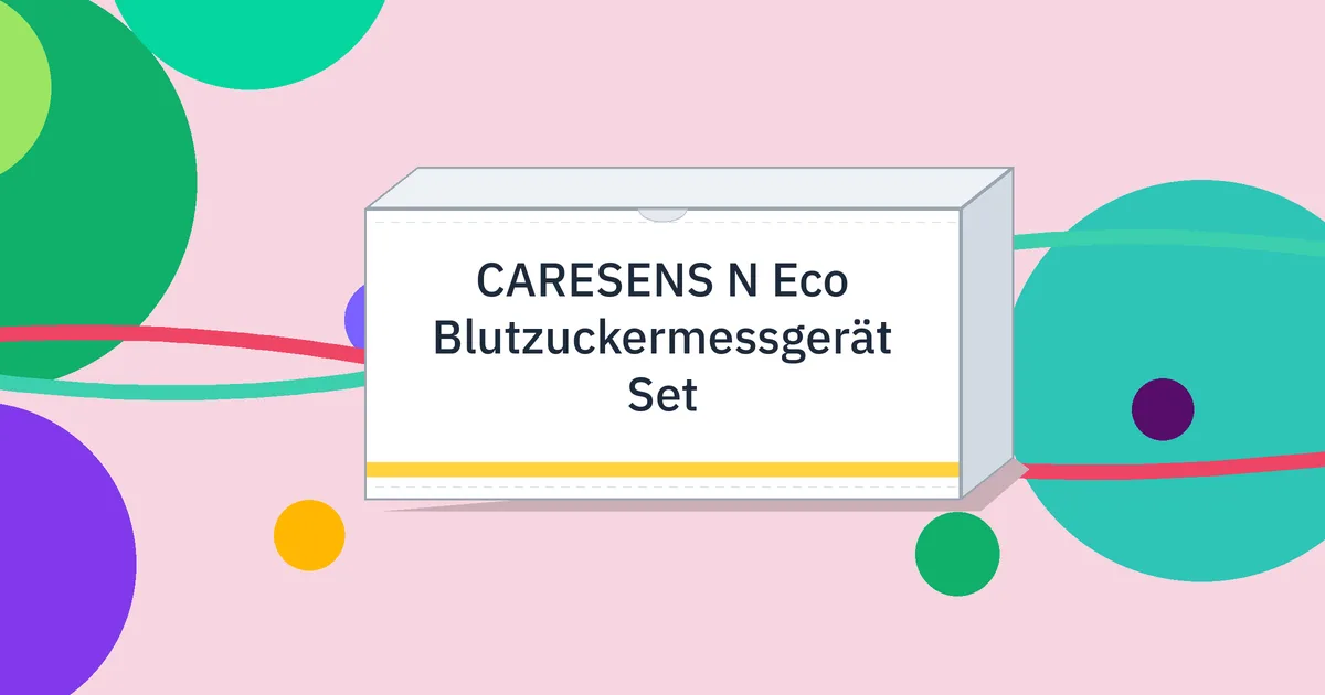 Symbolbild: Packung mit der Aufschrift CARESENS N Eco Blutzuckermessgerät Set (PZN 17605078) – Verfügbarkeit und Bezug in Apotheken in Frankfurt am Main