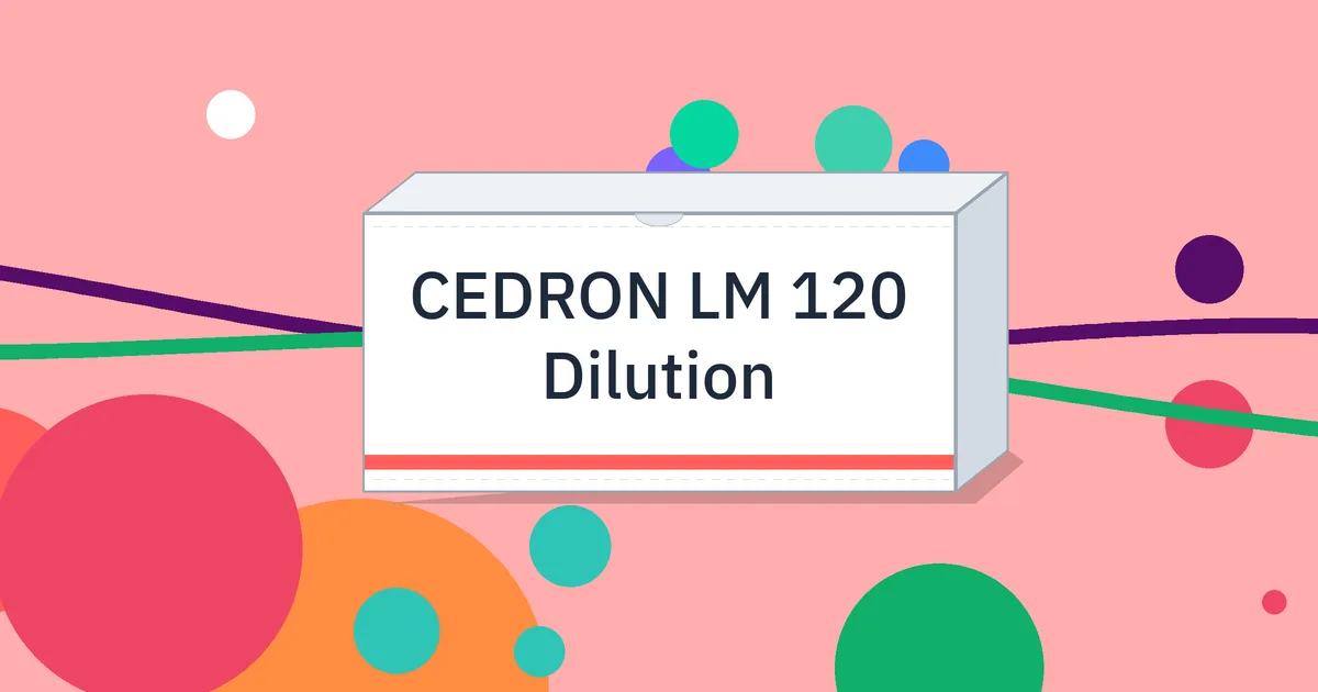 Symbolbild: Packung mit der Aufschrift CEDRON LM 120 Dilution (PZN 13436006) – Verfügbarkeit und Bezug in Apotheken in Frankfurt am Main