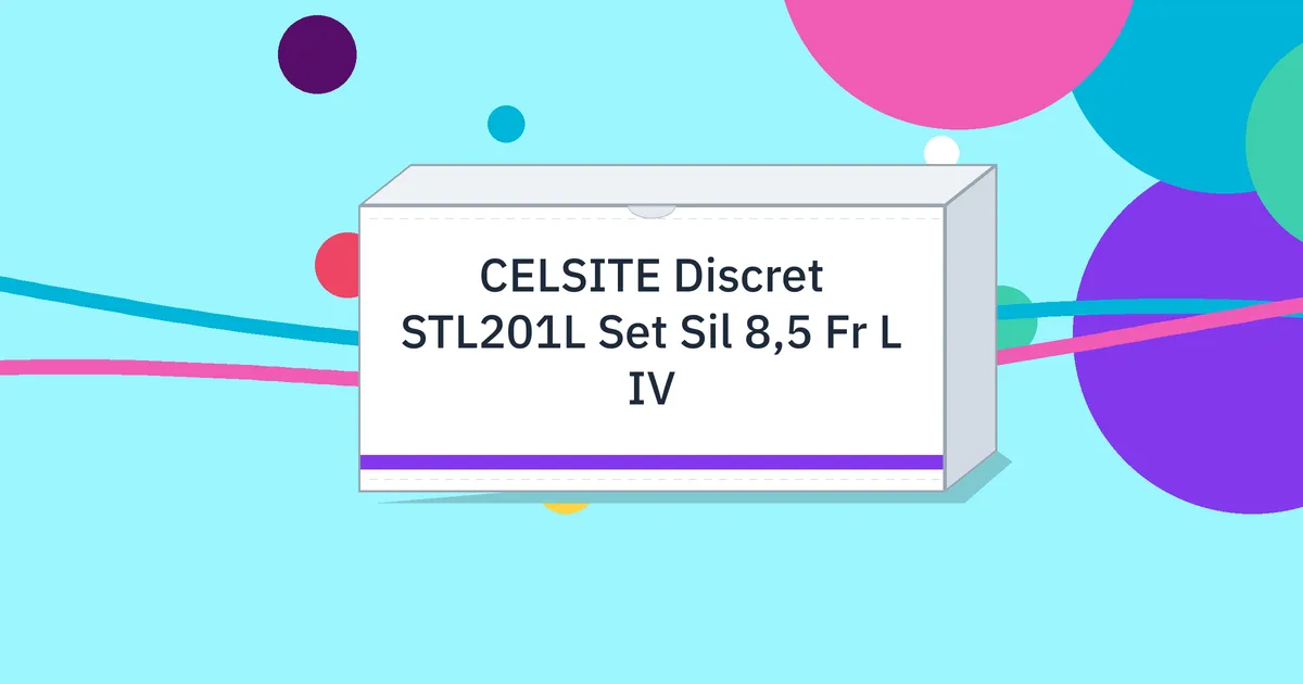 Symbolbild: Packung mit der Aufschrift CELSITE Discret STL201L Set Sil 8,5 Fr L IV (PZN 07611669) – Verfügbarkeit und Bezug in Apotheken in Frankfurt am Main