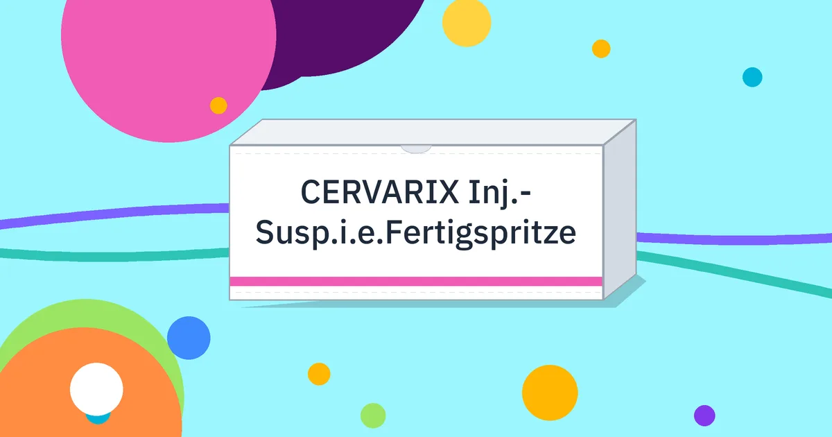 Symbolbild: Packung mit der Aufschrift CERVARIX Inj.-Susp.i.e.Fertigspritze (PZN 07423784) – Verfügbarkeit und Bezug in Apotheken in Frankfurt am Main