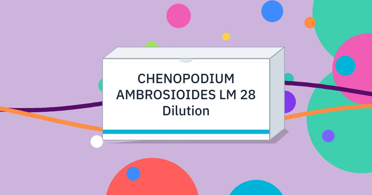 Symbolbild: Packung mit der Aufschrift CHENOPODIUM AMBROSIOIDES LM 28 Dilution (PZN 13440551) – Verfügbarkeit und Bezug in Apotheken in Frankfurt am Main