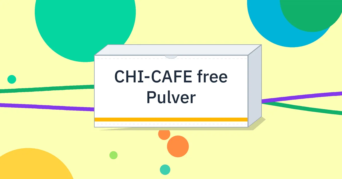 Symbolbild: Packung mit der Aufschrift CHI-CAFE free Pulver (PZN 14029786) – Verfügbarkeit und Bezug in Apotheken in Frankfurt am Main