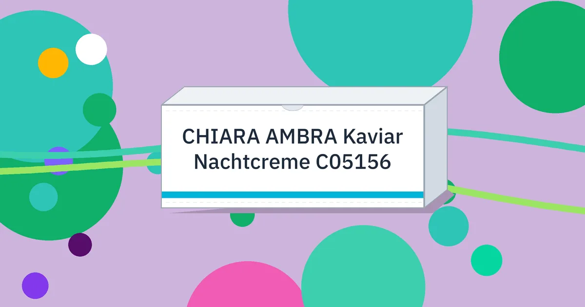 Symbolbild: Packung mit der Aufschrift CHIARA AMBRA Kaviar Nachtcreme C05156 (PZN 05524713) – Verfügbarkeit und Bezug in Apotheken in Frankfurt am Main