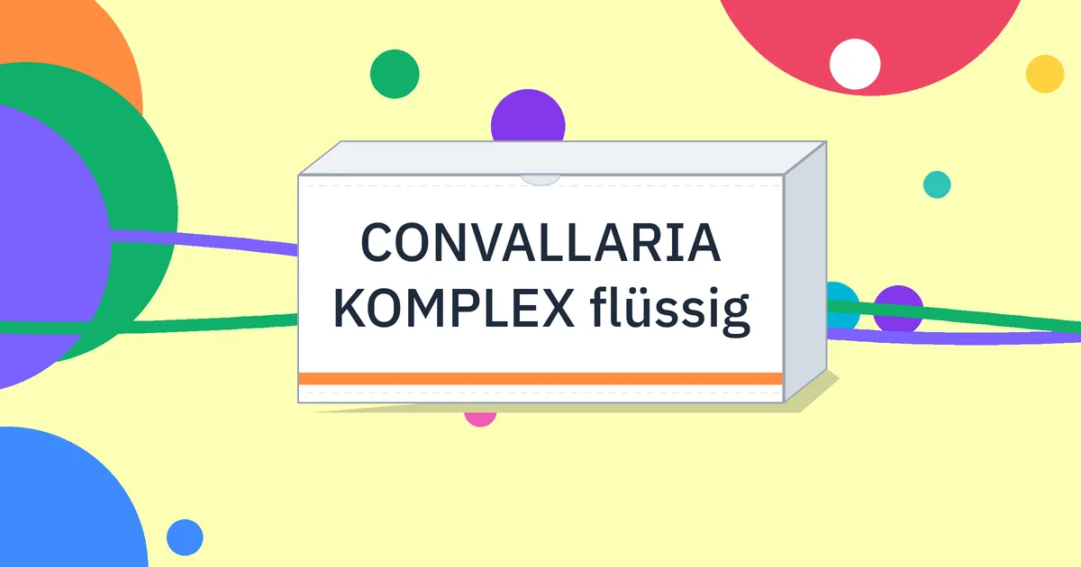 Symbolbild: Packung mit der Aufschrift CONVALLARIA KOMPLEX flüssig (PZN 02193813) – Verfügbarkeit und Bezug in Apotheken in Frankfurt am Main