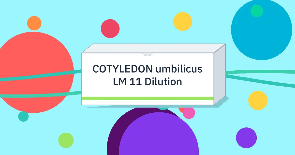 Symbolbild: Packung mit der Aufschrift COTYLEDON umbilicus LM 11 Dilution (PZN 13455819) – Verfügbarkeit und Bezug in Apotheken in Frankfurt am Main