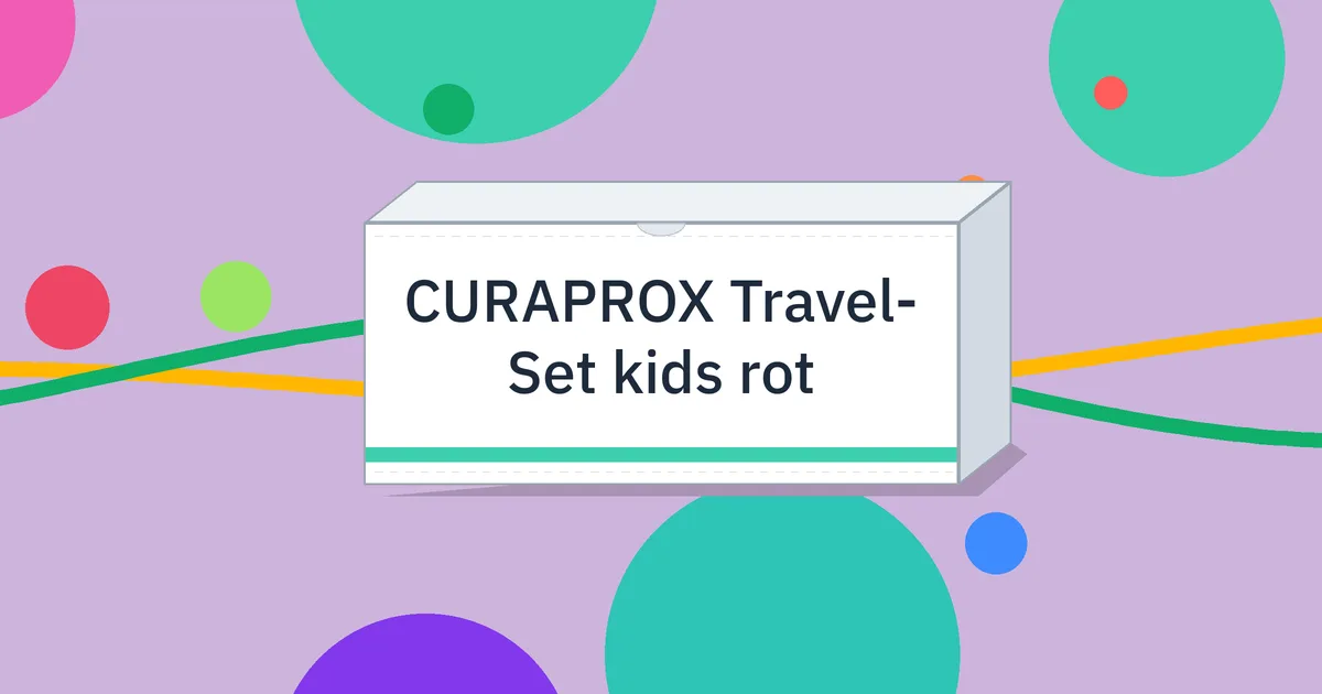 Symbolbild: Packung mit der Aufschrift CURAPROX Travel-Set kids rot (PZN 20043371) – Verfügbarkeit und Bezug in Apotheken in Frankfurt am Main