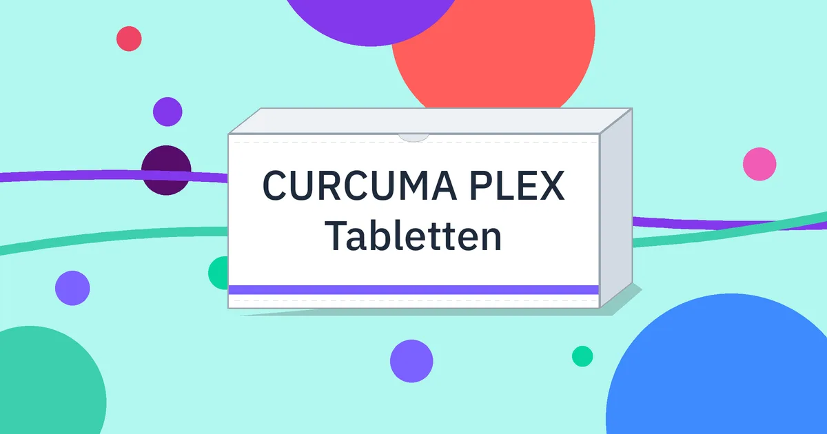 Symbolbild: Packung mit der Aufschrift CURCUMA PLEX Tabletten (PZN 19367447) – Verfügbarkeit und Bezug in Apotheken in Frankfurt am Main