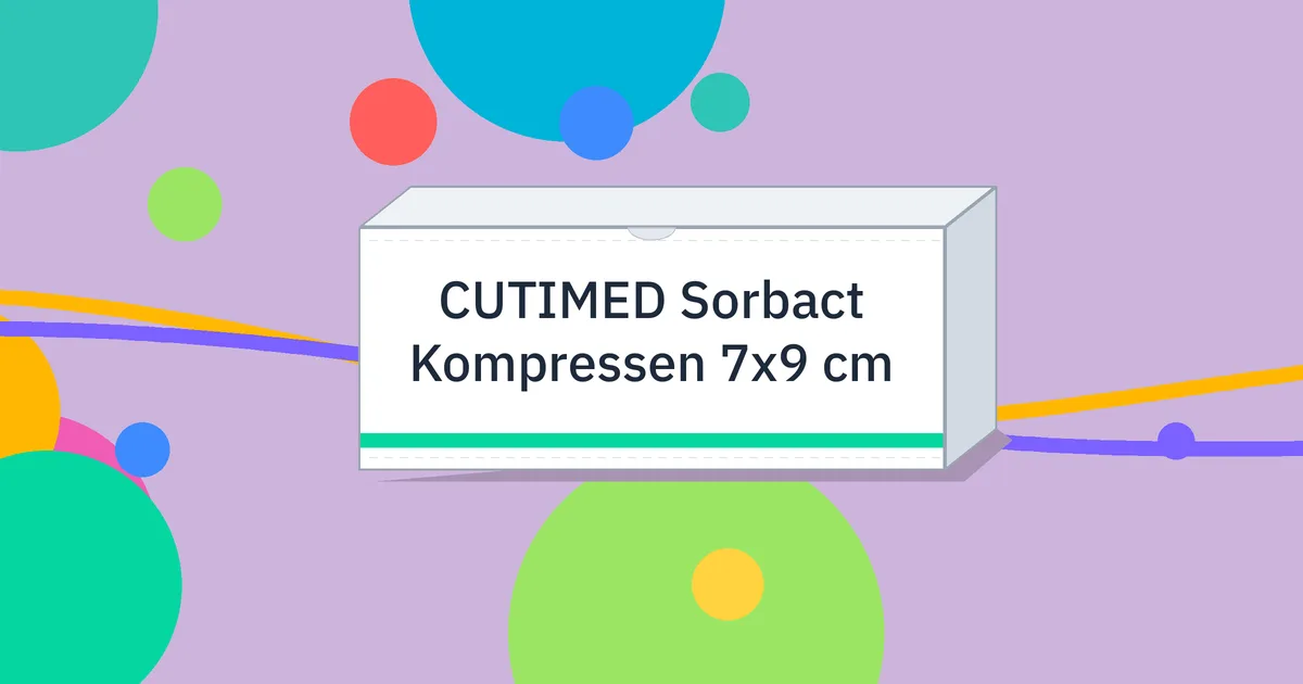 Symbolbild: Packung mit der Aufschrift CUTIMED Sorbact Kompressen 7x9 cm (PZN 16595834) – Verfügbarkeit und Bezug in Apotheken in Frankfurt am Main