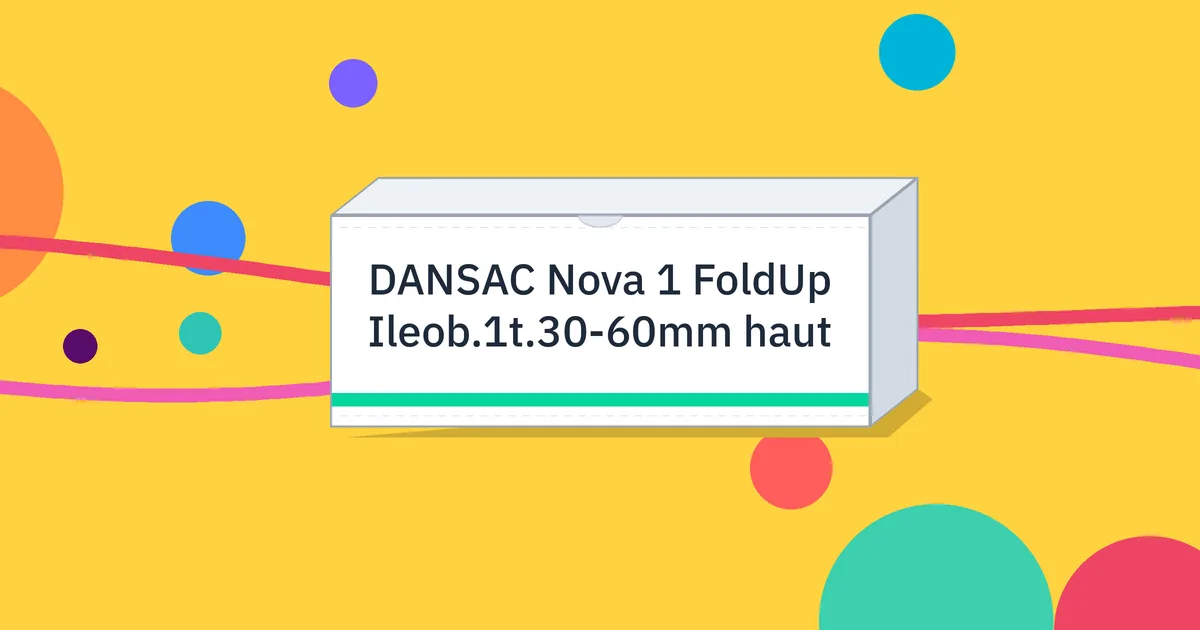 Symbolbild: Packung mit der Aufschrift DANSAC Nova 1 FoldUp Ileob.1t.30-60mm haut (PZN 04144227) – Verfügbarkeit und Bezug in Apotheken in Frankfurt am Main