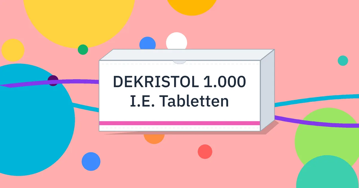 Symbolbild: Packung mit der Aufschrift DEKRISTOL 1.000 I.E. Tabletten (PZN 10068944) – Verfügbarkeit und Bezug in Apotheken in Frankfurt am Main
