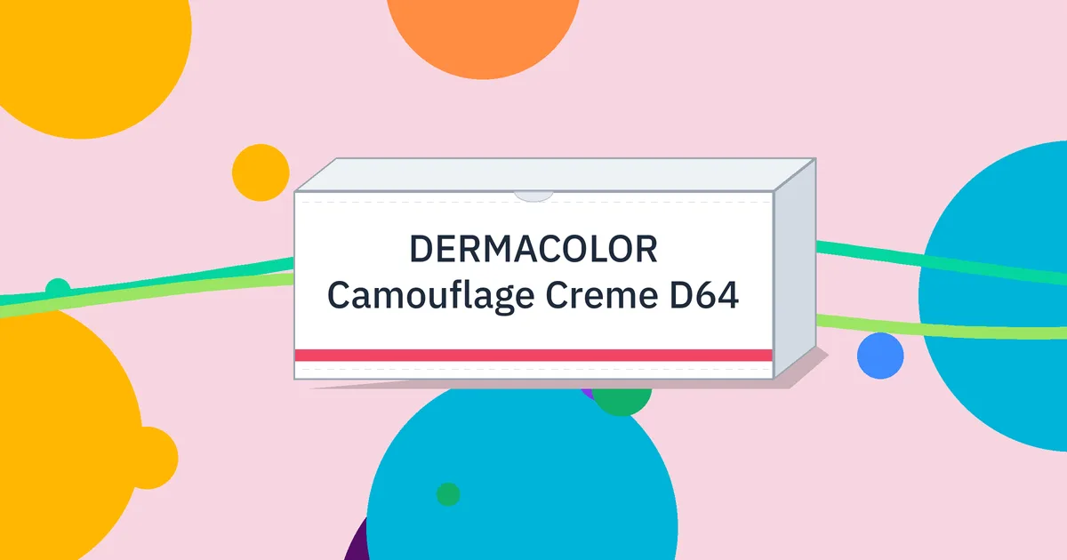 Symbolbild: Packung mit der Aufschrift DERMACOLOR Camouflage Creme D64 (PZN 15819645) – Verfügbarkeit und Bezug in Apotheken in Frankfurt am Main
