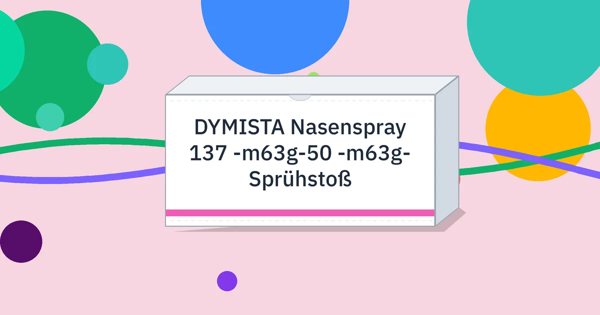 Symbolbild: Packung mit der Aufschrift DYMISTA Nasenspray 137 -m63g-50 -m63g-Sprühstoß (PZN 17531049) – Verfügbarkeit und Bezug in Apotheken in Frankfurt am Main